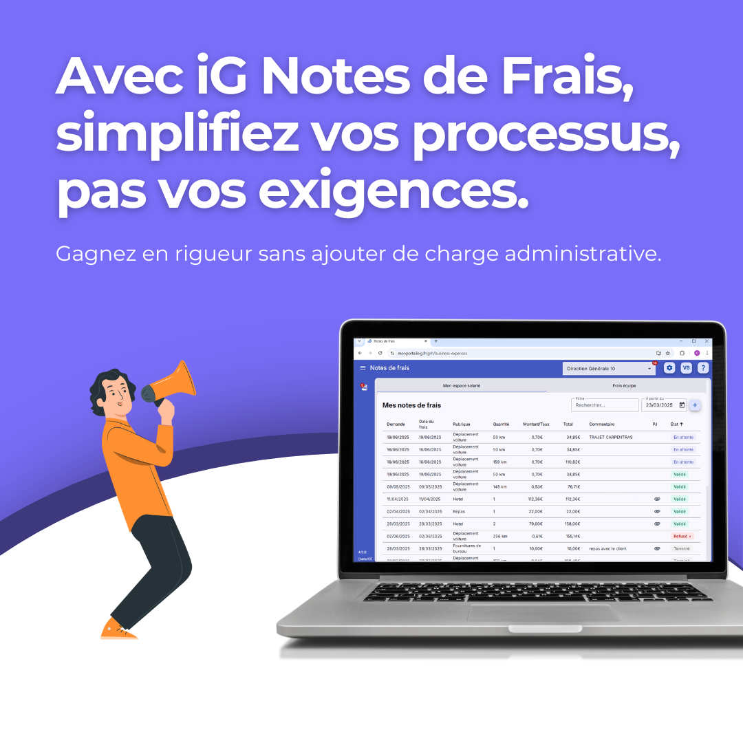 iG Notes de Frais : la déclaration des dépenses rapide et simplifiée | eiG